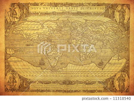 vintage map of the world 1602.. - Stock Photo [11318540] - PIXTA