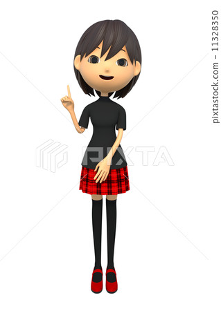 A woman pointed out - Stock Illustration [11328350] - PIXTA