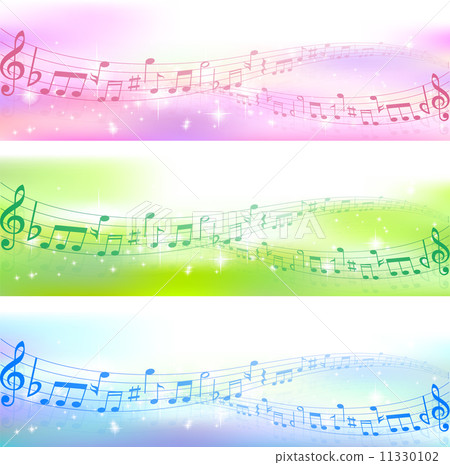 Musical notation score background - Stock Illustration [11330102] - PIXTA