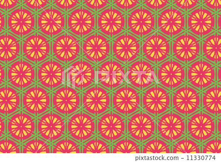 Pattern Japanese pattern · Orange - Stock Illustration [11330774] - PIXTA