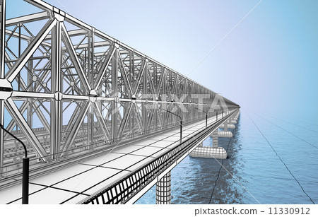 sketch bridge over the Ocean - Stock Illustration [11330912] - PIXTA