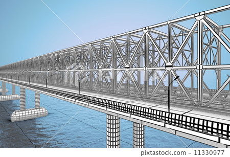 sketch bridge over the Ocean - Stock Illustration [11330977] - PIXTA