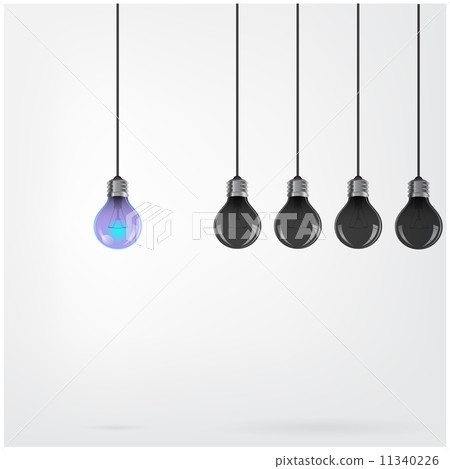 Creative light bulb Idea concept background - Stock Illustration ...