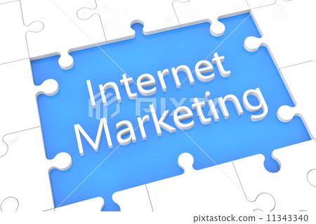 Puzzle Internet Marketing concept - Stock Illustration [11343340] - PIXTA