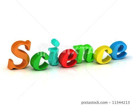 science 3d inscription bright volume letter - Stock Illustration ...