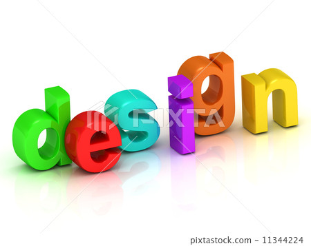 design 3d inscription bright volume letter - Stock Illustration ...