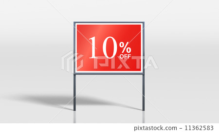 shop signage stands 10 percent off sign - Stock Illustration [11362583 ...