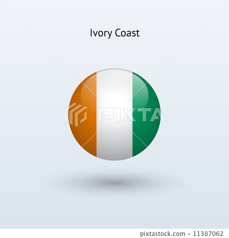 Ivory Coast round flag. Vector illustration. - Stock Illustration ...