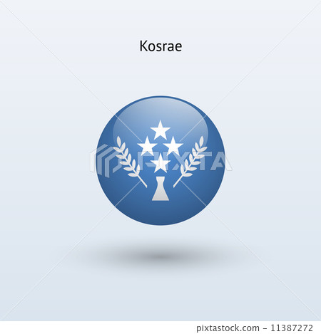Kosrae round flag. Vector illustration. - Stock Illustration [11387272 ...