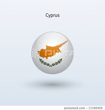 Cyprus round flag. Vector illustration. - Stock Illustration [11390409 ...