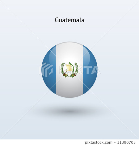 Guatemala round flag. Vector illustration. - Stock Illustration ...