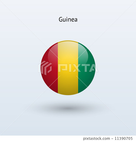 Guinea round flag. Vector illustration. - Stock Illustration [11390705 ...