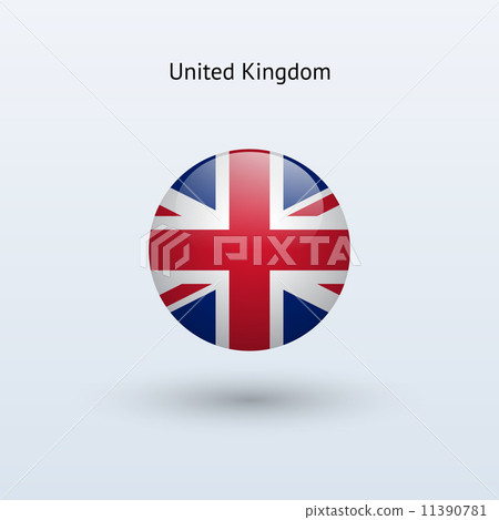 United Kingdom round flag. Vector illustration. - Stock Illustration ...