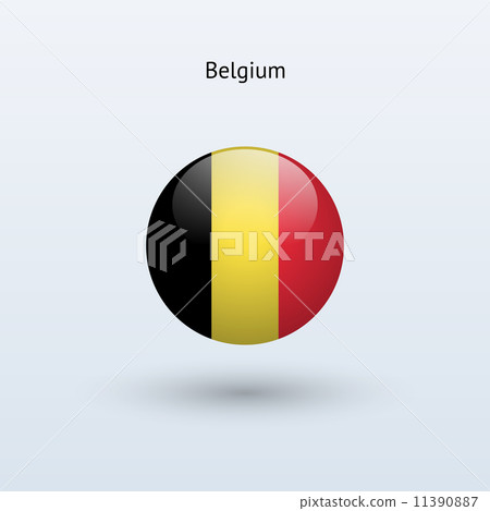 Belgium round flag. Vector illustration. - Stock Illustration [11390887 ...