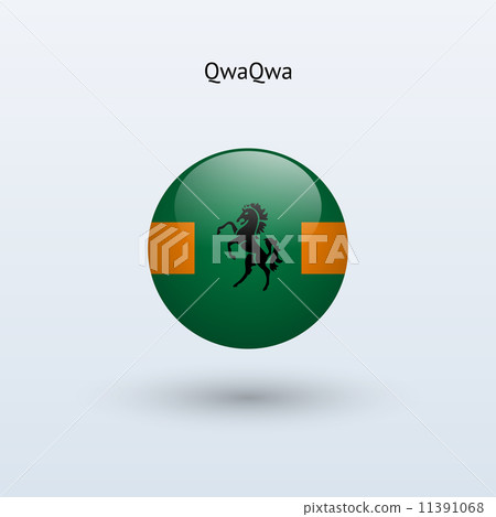 QwaQwa round flag. Vector illustration. - Stock Illustration [11391068 ...