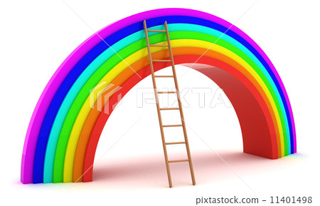Rainbow and ladder - Stock Illustration [11401498] - PIXTA