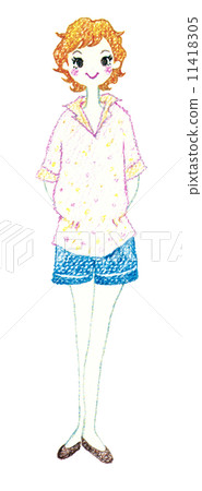 Short girls - Stock Illustration [11418305] - PIXTA