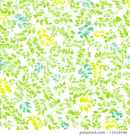 Light green plant pattern - Stock Illustration [11419346] - PIXTA