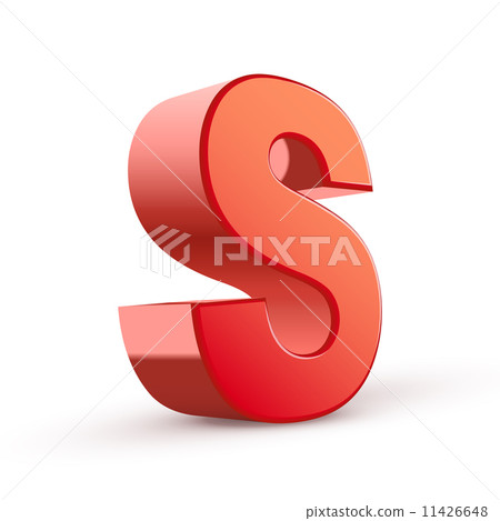 3d red letter S - Stock Illustration [11426648] - PIXTA