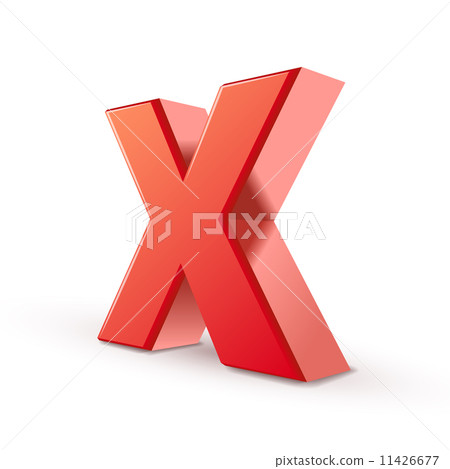 3d red letter X - Stock Illustration [11426677] - PIXTA