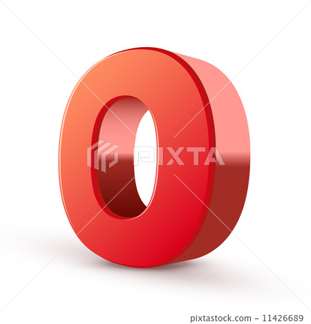 3d red letter O - Stock Illustration [11426689] - PIXTA