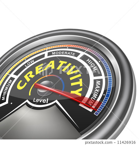vector creativity conceptual meter indicator - Stock Illustration ...