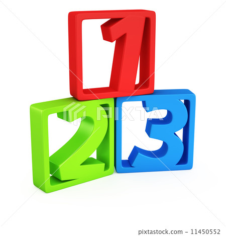 Digits 1, 2, 3 - Stock Illustration [11450552] - PIXTA