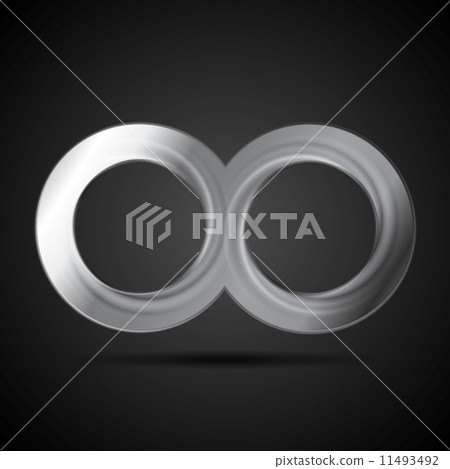 Abstract metallic infinity sign logo - Stock Illustration [11493492 ...