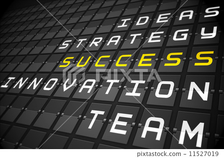 Success buzzwords on black mechanical board - Stock Illustration ...