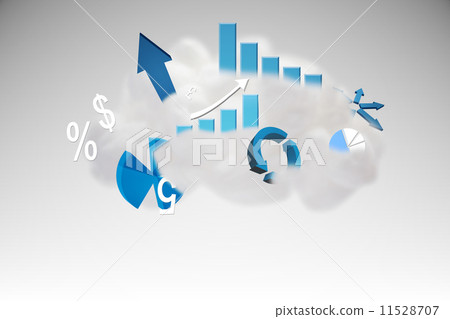 Cloud computing graphic with graphs - Stock Illustration [11528707] - PIXTA