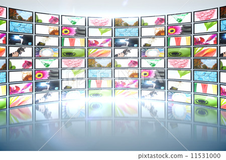 Screen collage showing lifestyle images - Stock Illustration [11531000 ...