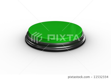 Digitally generated green push button - Stock Illustration [11532334 ...