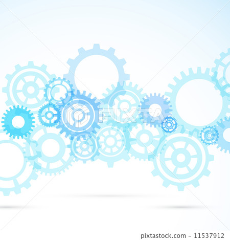 Blue gear abstract modern mechanical background - Stock Illustration ...