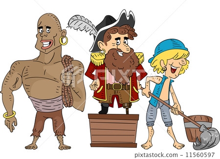Cartoon Pirate Crew