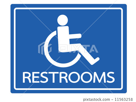 Restrooms for Wheelchair Handicap Icon design - Stock Illustration ...