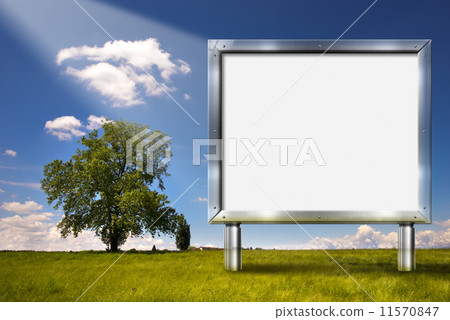 Big Chrome Billboard in the Countryside - Stock Illustration [11570847 ...