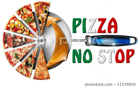 Italy Pizza No Stop - Stock Illustration [11570850] - PIXTA
