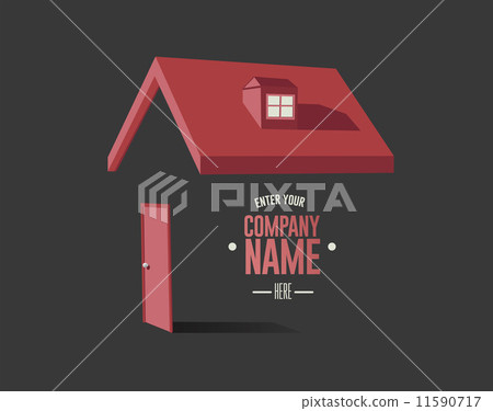 Red house vector with space for your text - Stock Illustration ...