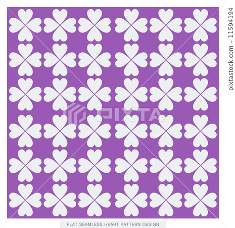 Purple flat seamless heart pattern design - Stock Illustration ...