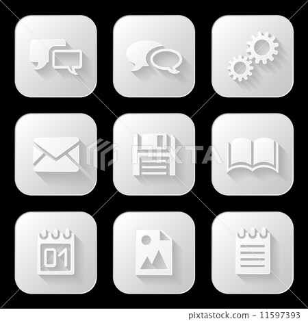 Web icons set. Vector illustration. - Stock Illustration [11597393] - PIXTA