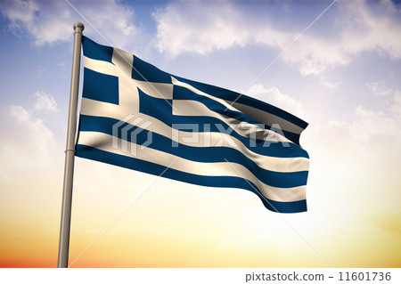 Composite image of greece national flag - Stock Illustration [11601736 ...