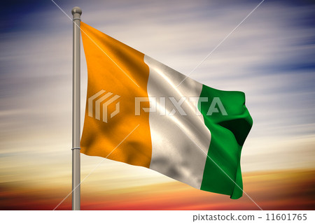 Composite image of ivory coast national flag on...-插圖素材 [11601765 ...