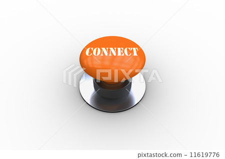 Connect on orange push button - Stock Illustration [11619776] - PIXTA