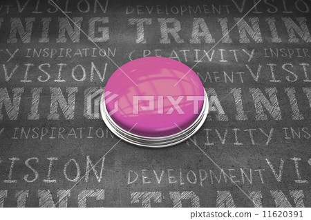 Composite image of shiny pink push button - Stock Illustration ...