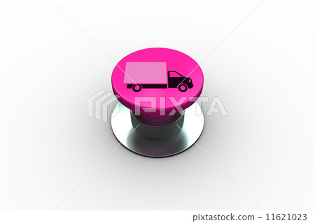 Composite image of lorry graphic on button - Stock Illustration ...