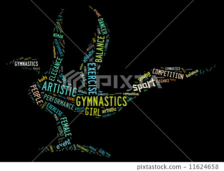 artistic gymnastics pictogram with colorful... - Stock Illustration ...