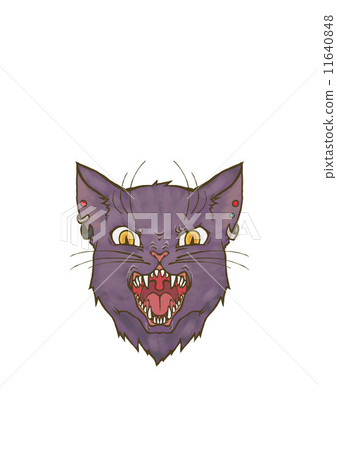 Intimidated cat - Stock Illustration [11640848] - PIXTA