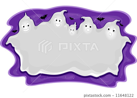 Halloween Ghost Frame - Stock Illustration [11648122] - PIXTA
