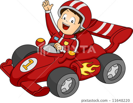 Car Racing Boy-插圖素材 [11648220] - PIXTA圖庫
