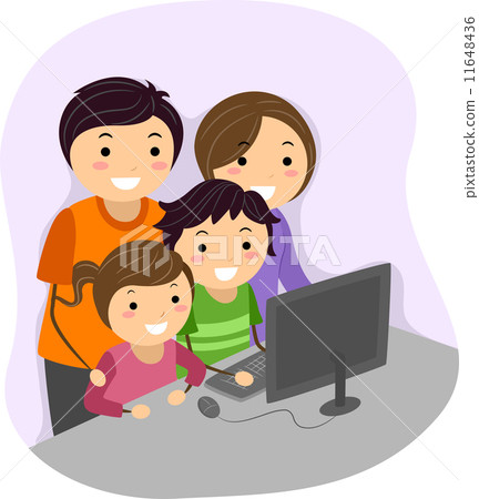 Family Computer - Stock Illustration [11648436] - PIXTA